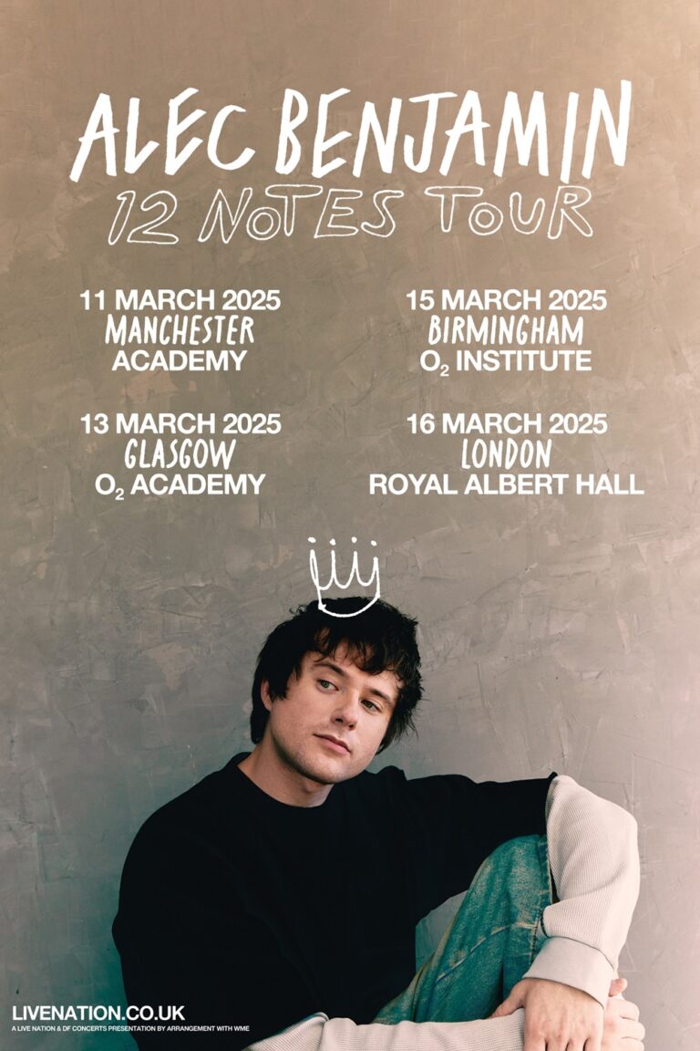 News: Alec Benjamin Announced ‘12 Notes’ 2025 European Tour