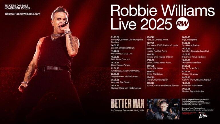 News: Pop Icon Robbie Williams Announces Major 2025 Tour